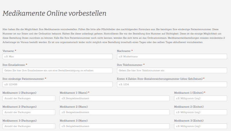 Rezept Online Bestellung | Dr. Barbara Zinnebner-Seifried